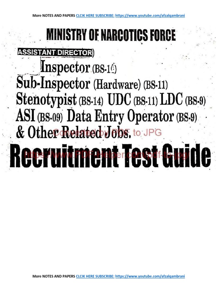 ANF Anti Narcotics Notes | PDF