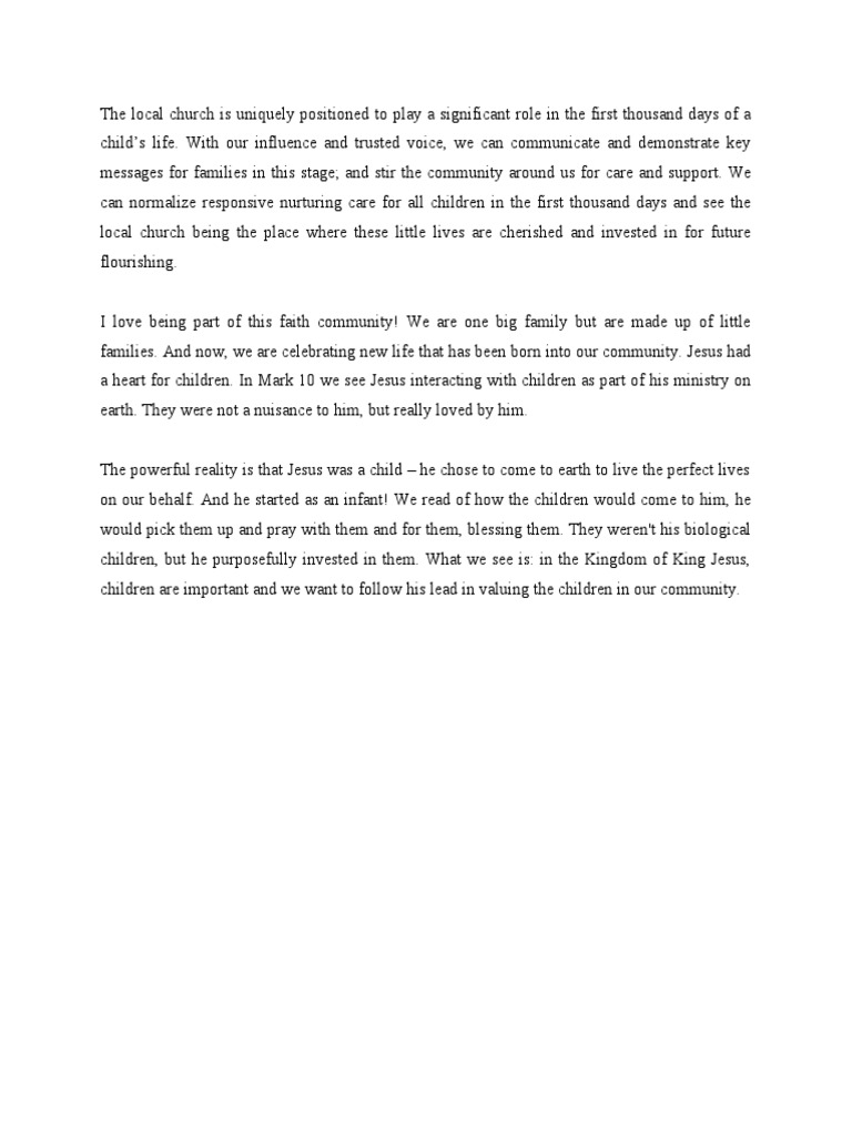 Baby Dedication Script | PDF