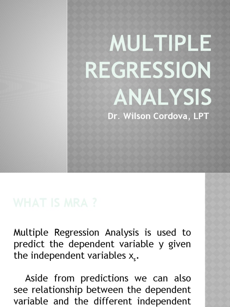 Multiple Regression | PDF | Dependent And Independent Variables | Regression Analysis