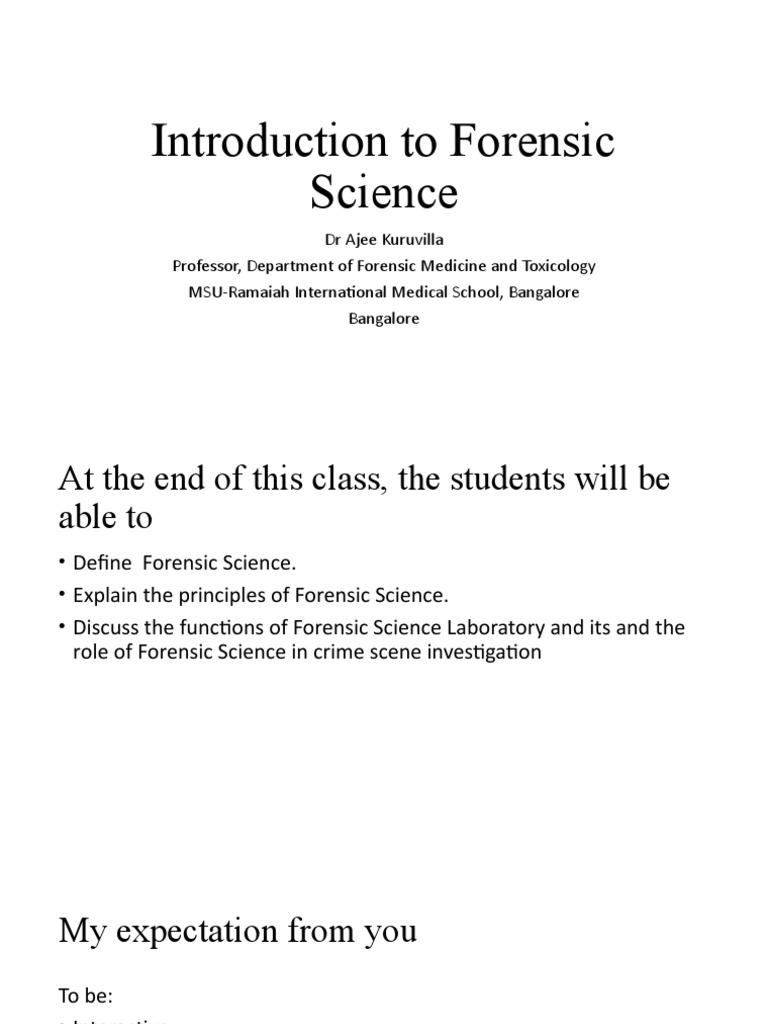 Forensic Science Basics & Case Studies | PDF | Forensic Science | Crime ...