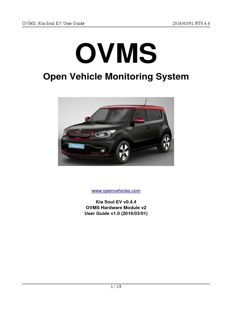OVMS UserGuide KiaSoulEV PDF | PDF | General Packet Radio Service | Smartphone