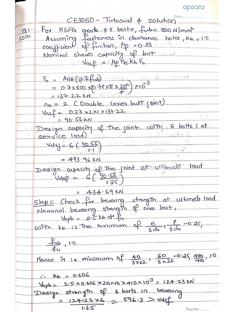 CE3050 Tutorial4 Soln | PDF