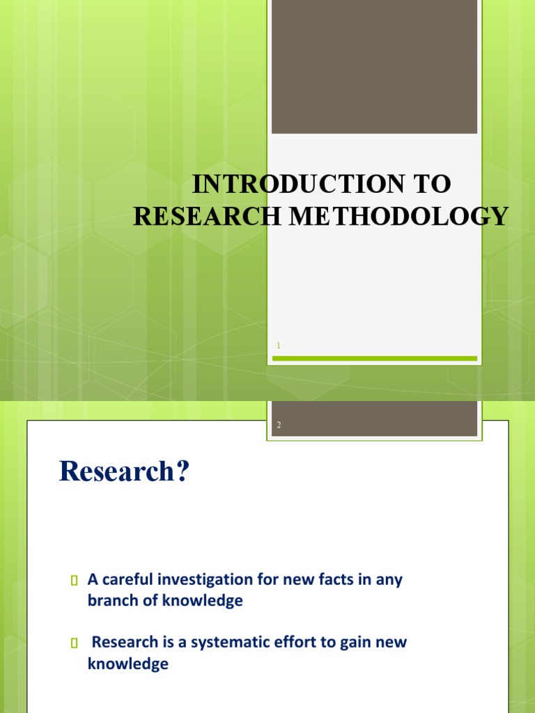 Introduction To Research Methodology | PDF | Academic Discipline ...