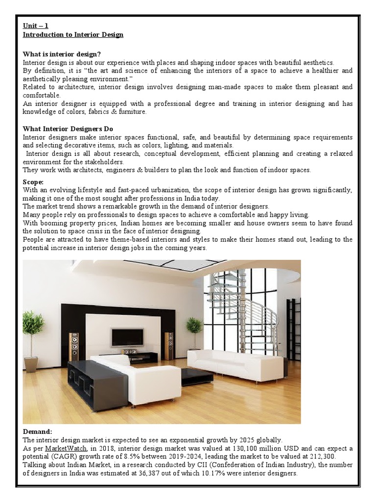 Unit 1 FID | PDF | Interior Design | Design
