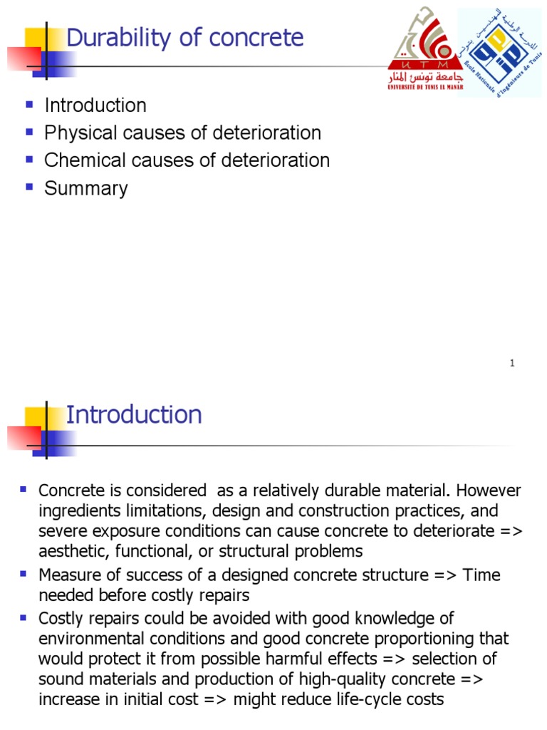 06 Durability of Concrete | PDF | Corrosion | Concrete