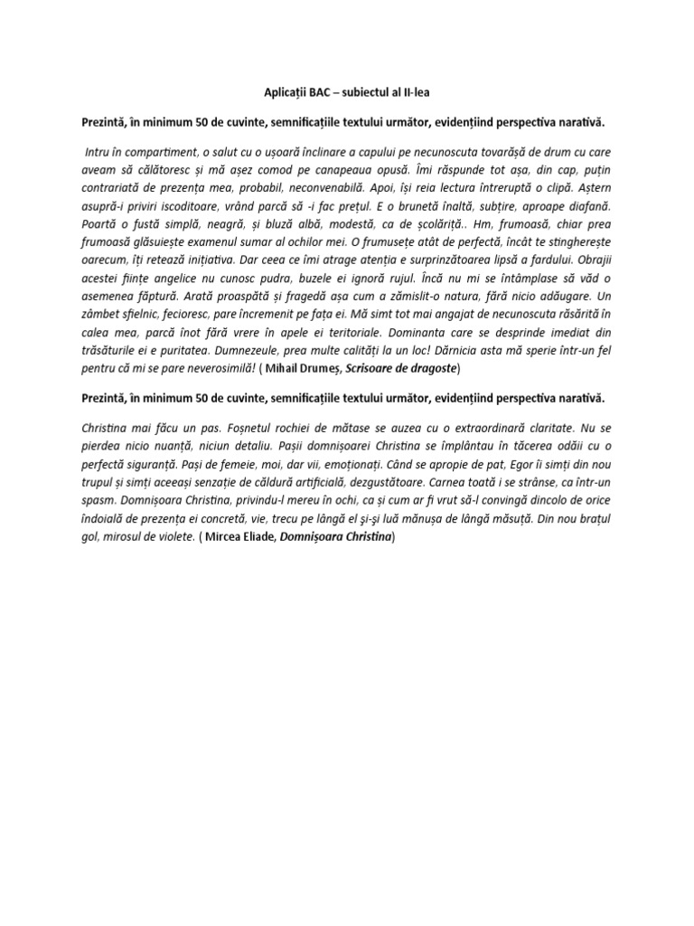 Aplicații BAC II | PDF