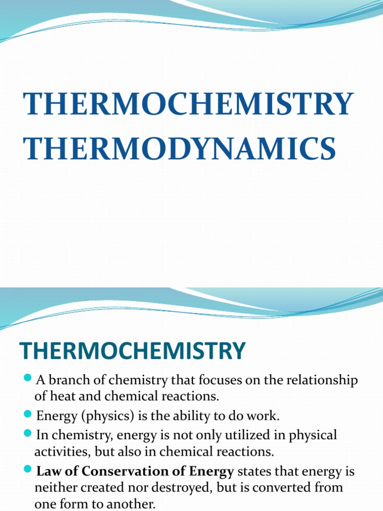 Thermochem Thermodynamics | PDF | Heat | Heat Capacity