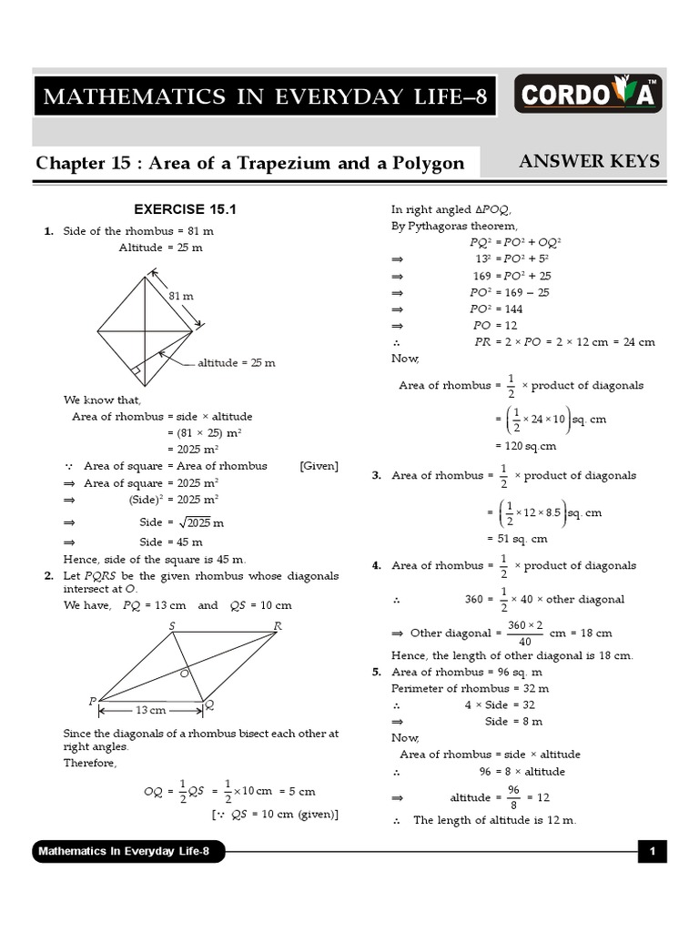 Lesson 15 | PDF | Area | Rectangle