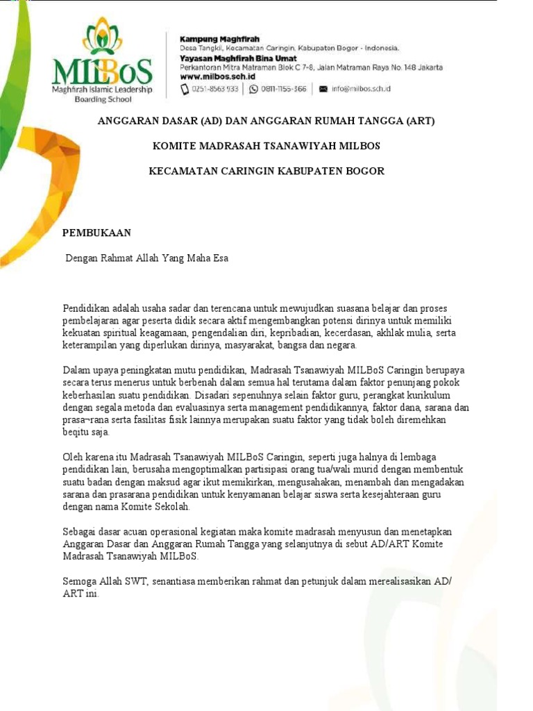 AD-ART KOMITE MTS MILBoS | PDF