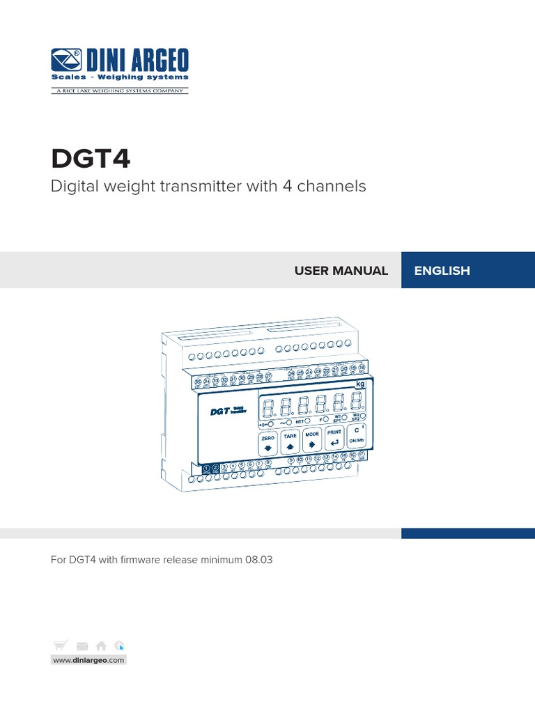 DGT4 Digital Weight Transmitter Manual | PDF | Power Supply ...