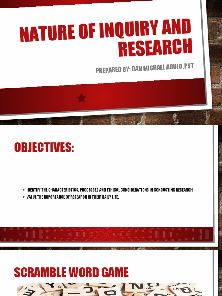 Nature of Inquiry and Research | PDF | Scientific Method | Inquiry ...