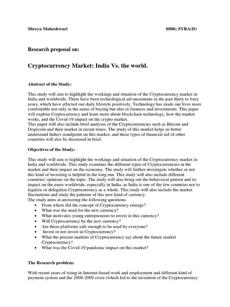 Cryptocurrency Project Shreya Maheshwari PDF | PDF | Cryptocurrency | Bitcoin