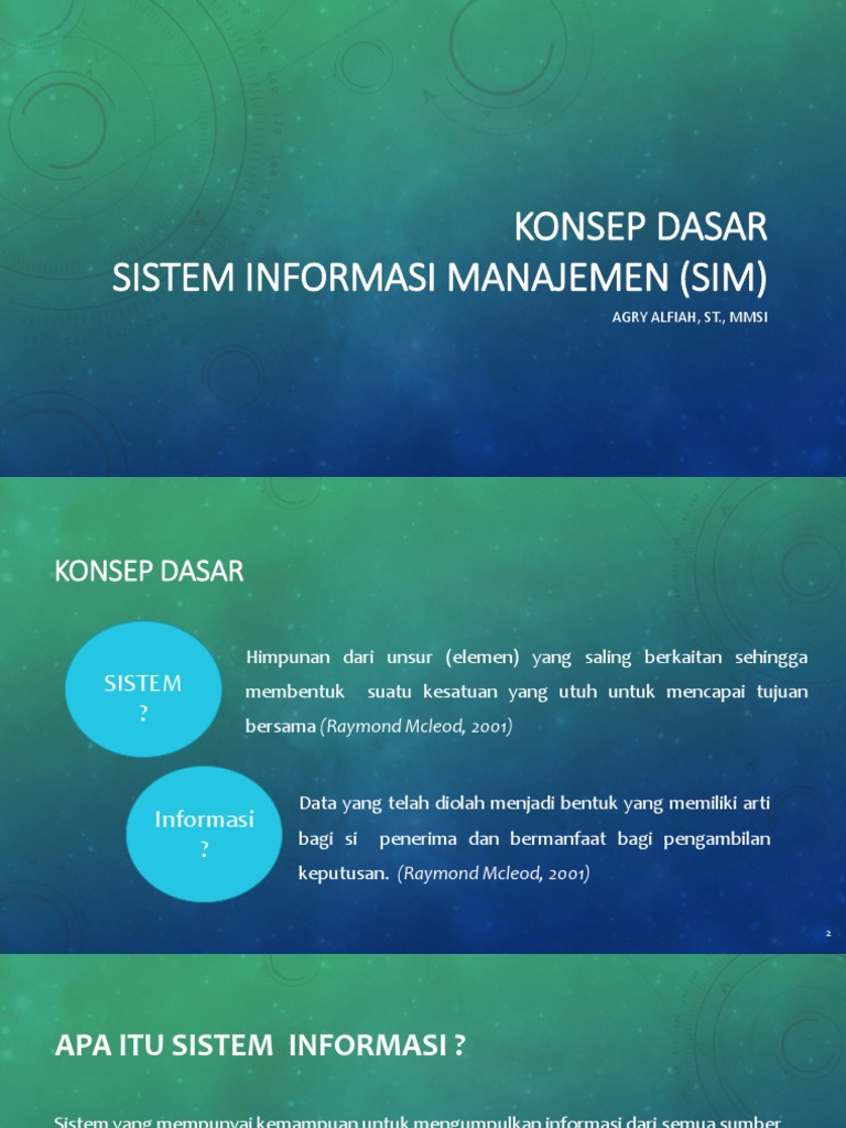 (1,2) - Konsep Dasar Sistem Informasi Manajemen (SIM) | PDF | Komputer