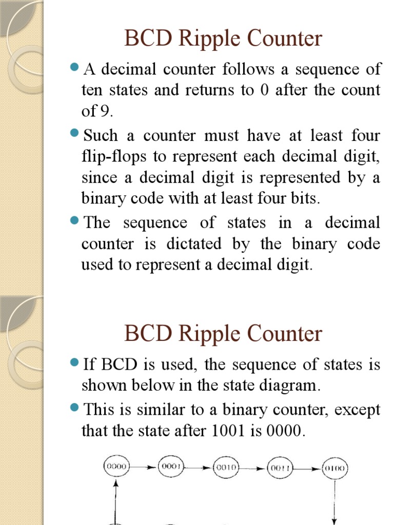 Unit V - 3BCD Ripple Counter | PDF | Digital Electronics | Theoretical ...