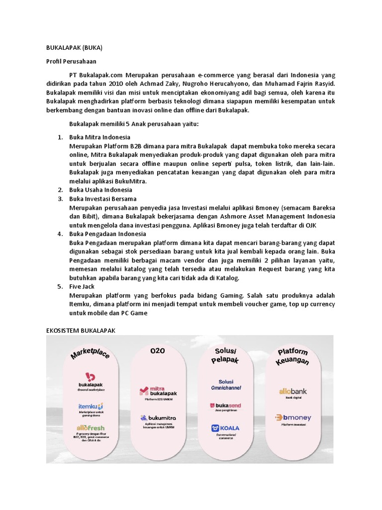 Bukalapak Analysis | PDF