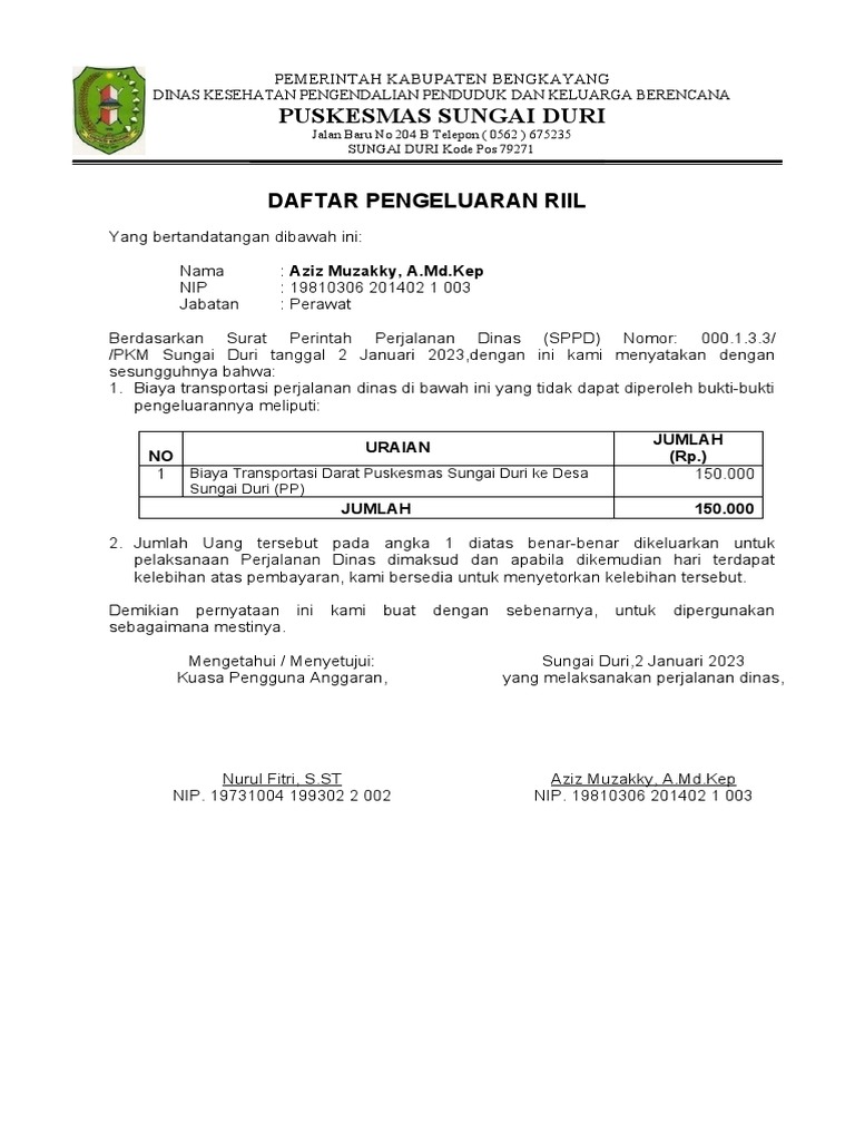 Contoh Spj Pdf