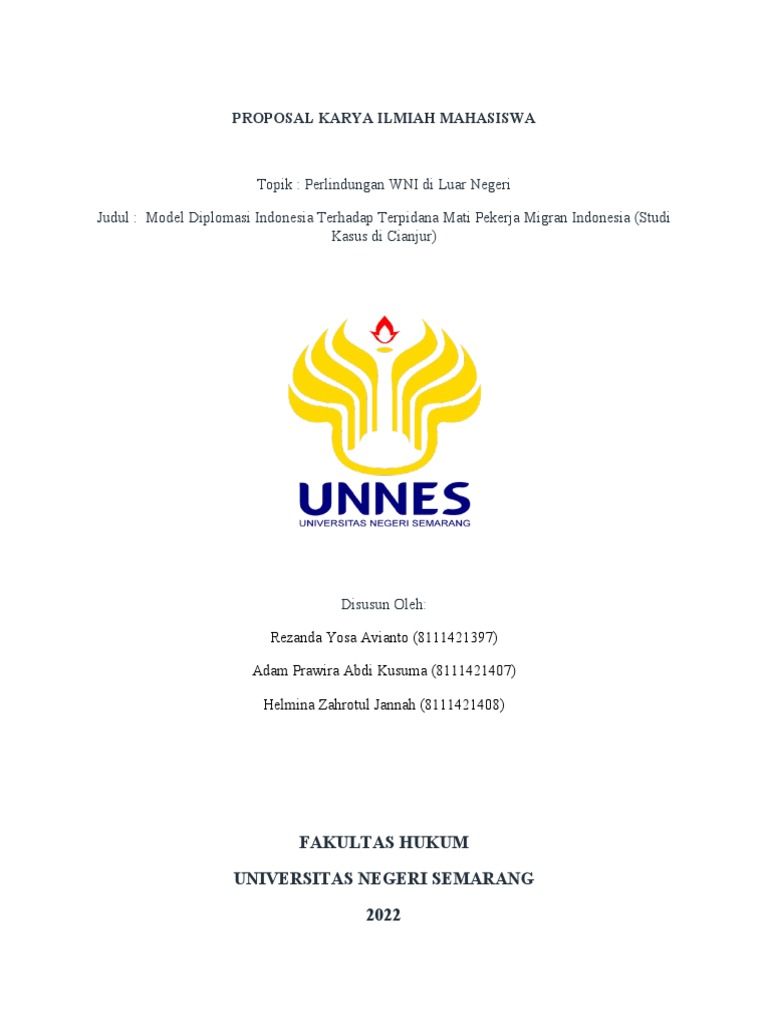 Proposal Karya Ilmiah Mahasiswa Kel 8 | PDF