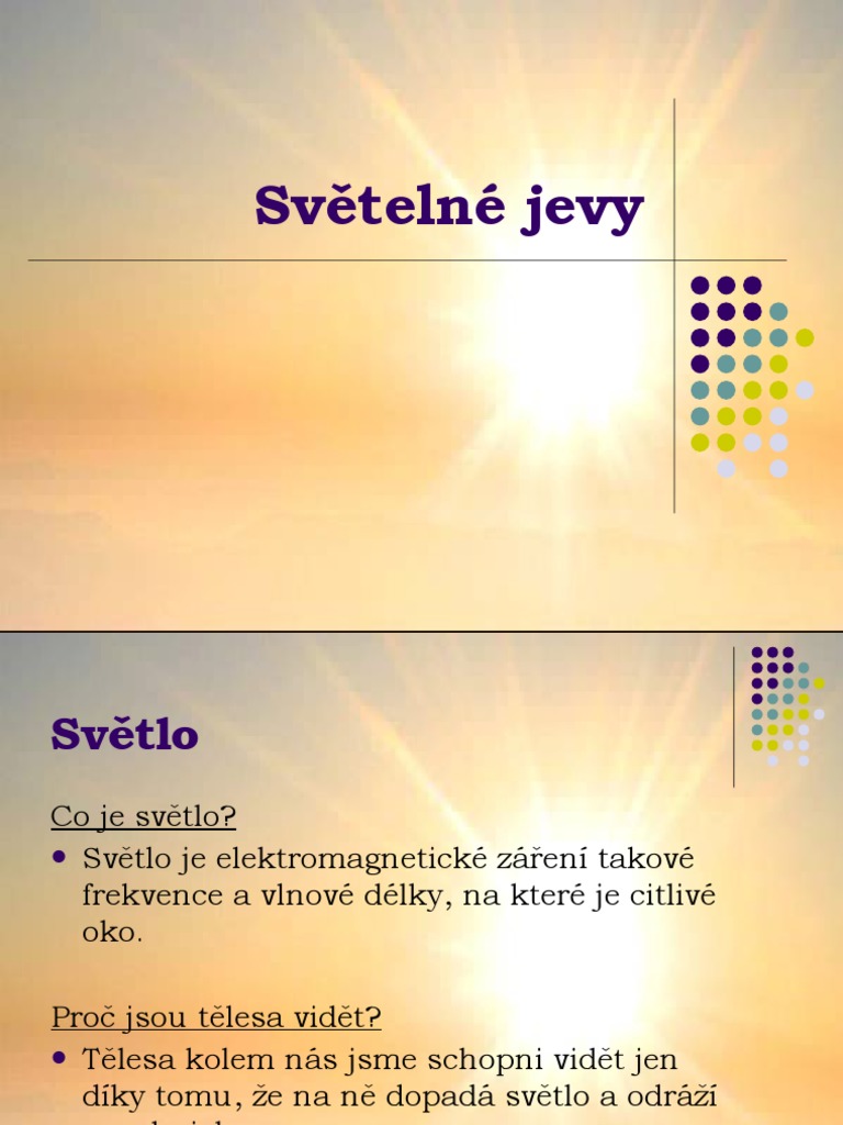 Světelné Jevy - Prezentace | PDF