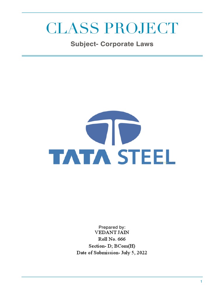 Vedant Jain 666 Class Project PDF | PDF | Corporations | Secondary Sector Of The Economy