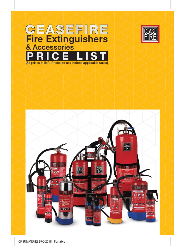 Fire Extinguishers Price List 2018 | PDF | Fires | Materials