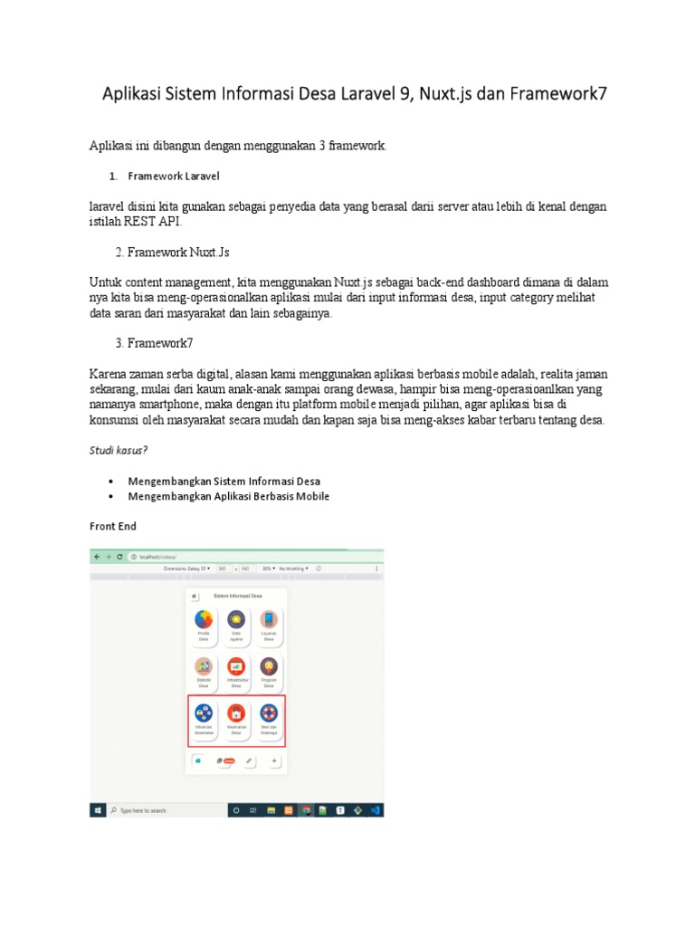 Modul 1 Project Aplikasi Sistem Informasi Desa Dengan Berbasis Web Dan Mobile | PDF
