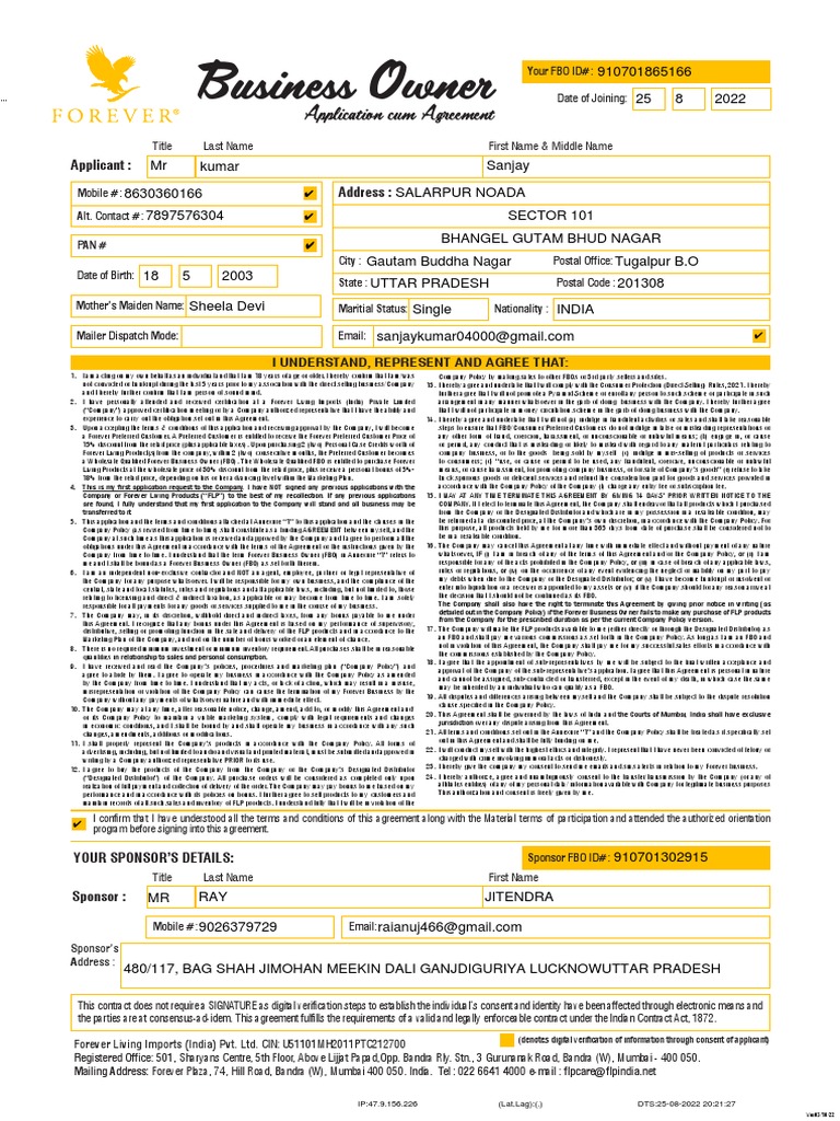 FLP Registration PDF | PDF | Indemnity | Private Law