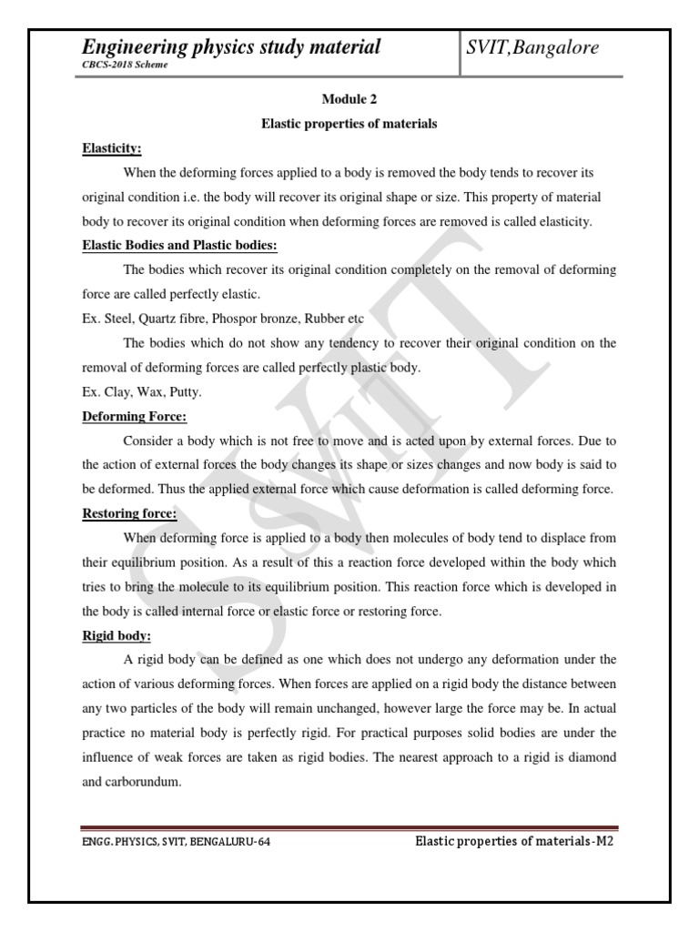 Module 2 PDF | PDF | Deformation (Engineering) | Stress (Mechanics)