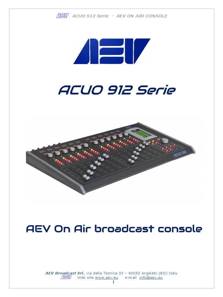 A Comprehensive Guide to the AEV ON AIR CONSOLE ACUO 912 Serie | PDF ...