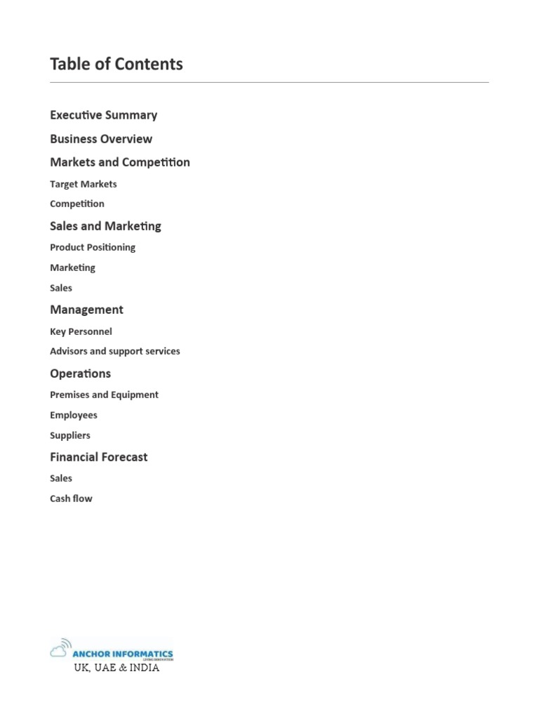 BusinessPlan Anchor | PDF | Marketing | Banks