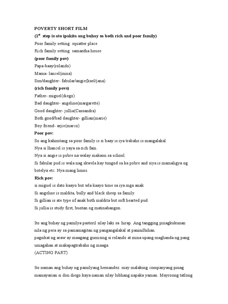 Poverty Short Film | PDF