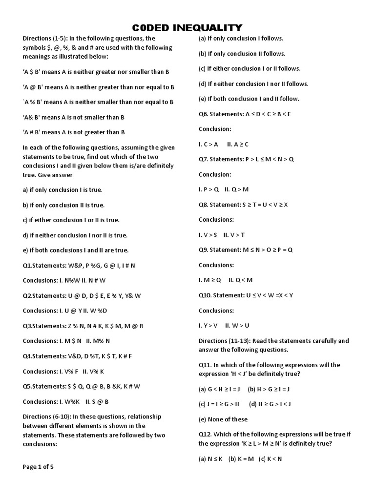 Coded Inequality | PDF | Inequality (Mathematics) | Mathematics
