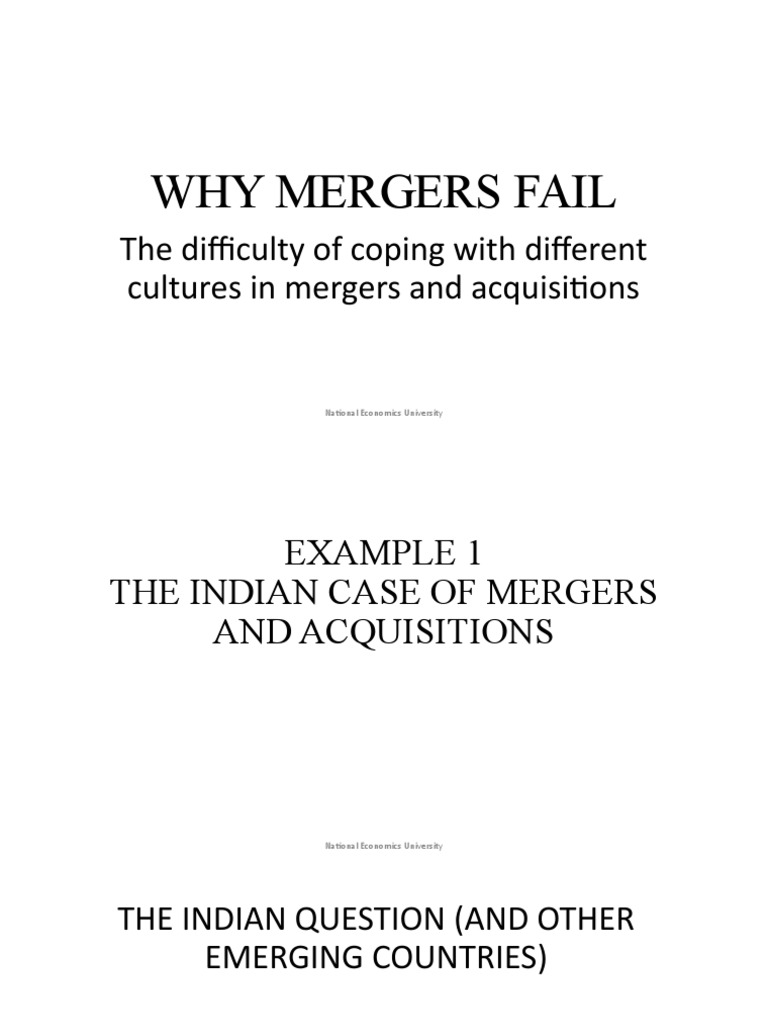 Why Mergers Fail | PDF | Business | Economies Why Mergers Fail | PDF | Business | Economies