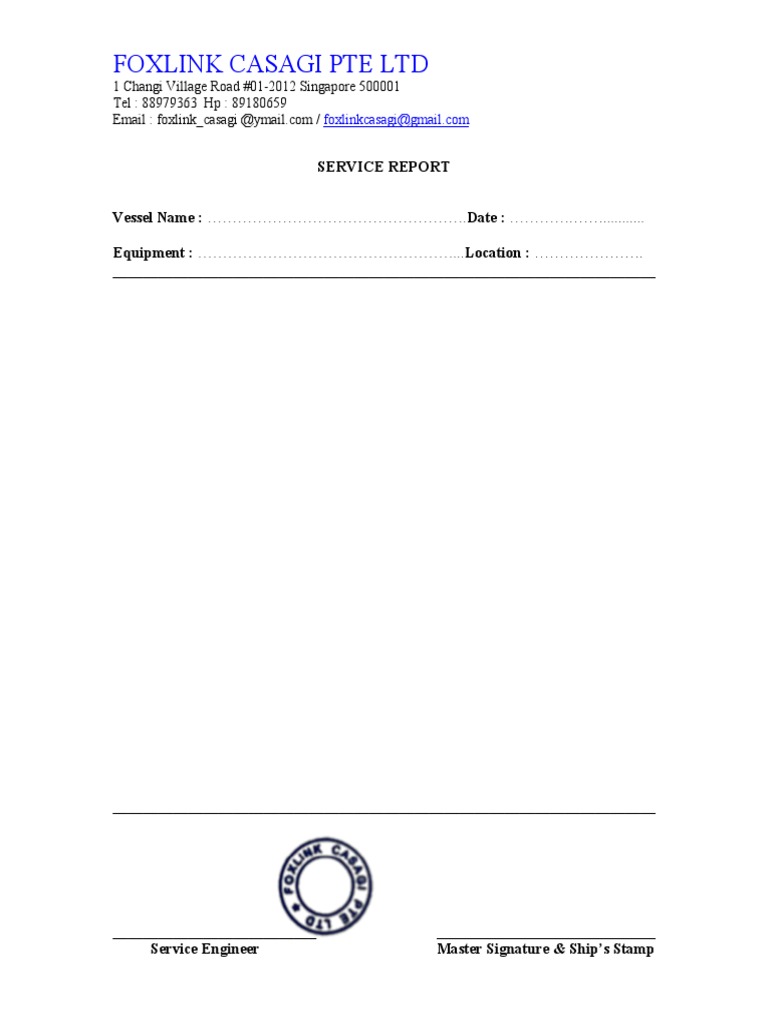 Foxlink Service Report-1 | PDF