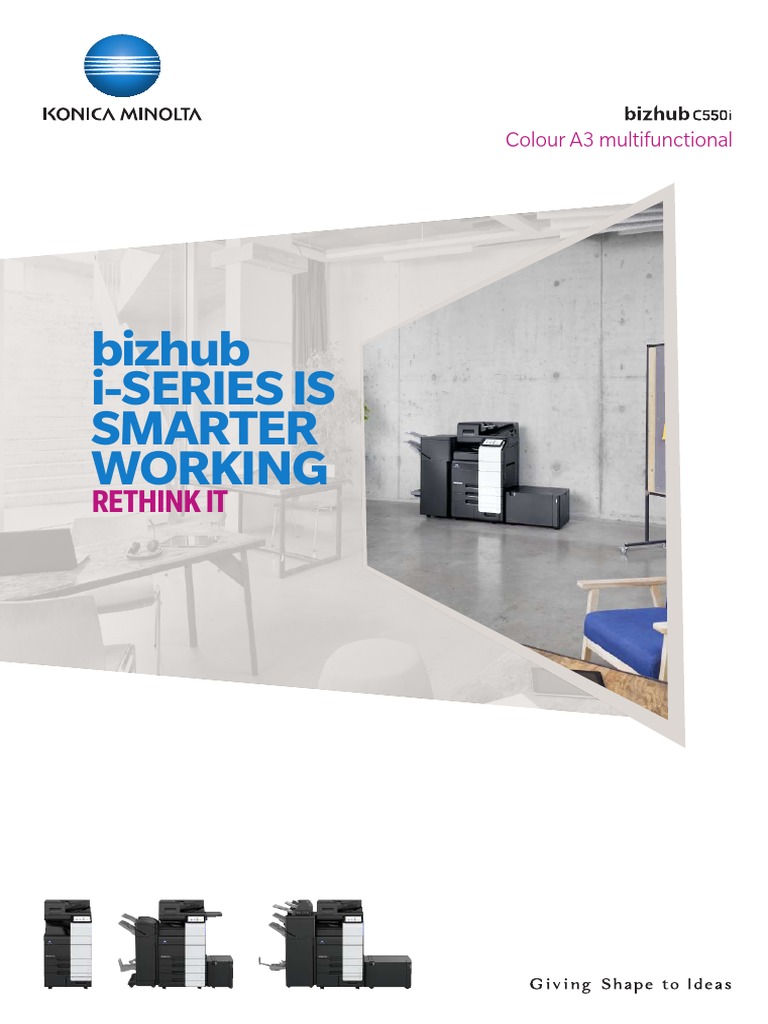 Konica Minolta Bizhub C550i Brochure | PDF | Fax | Microsoft Windows