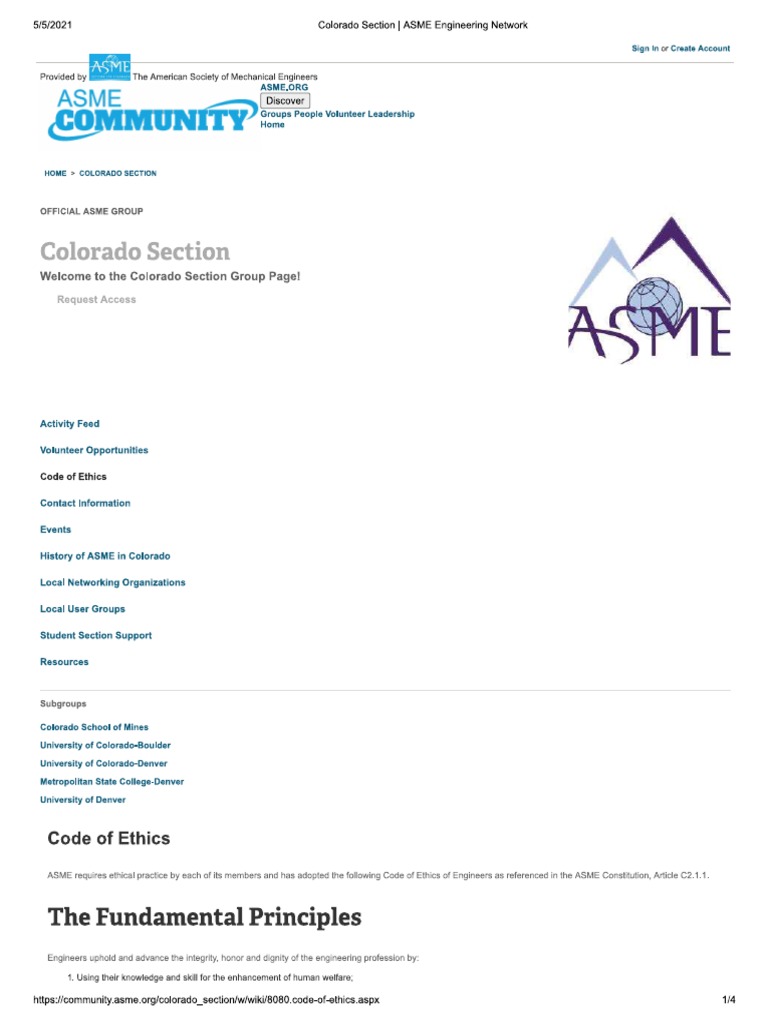 ASME Code of Conduct | PDF
