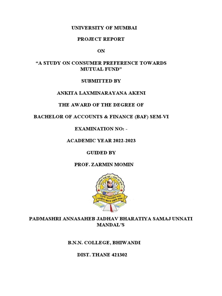 Ankita Akeni Tybaf - Blackbook - Demonetization - Project | PDF ...