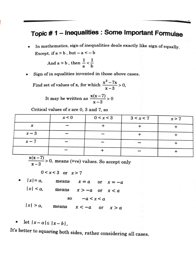 P3, - Important Notes and Formulae PDF | PDF