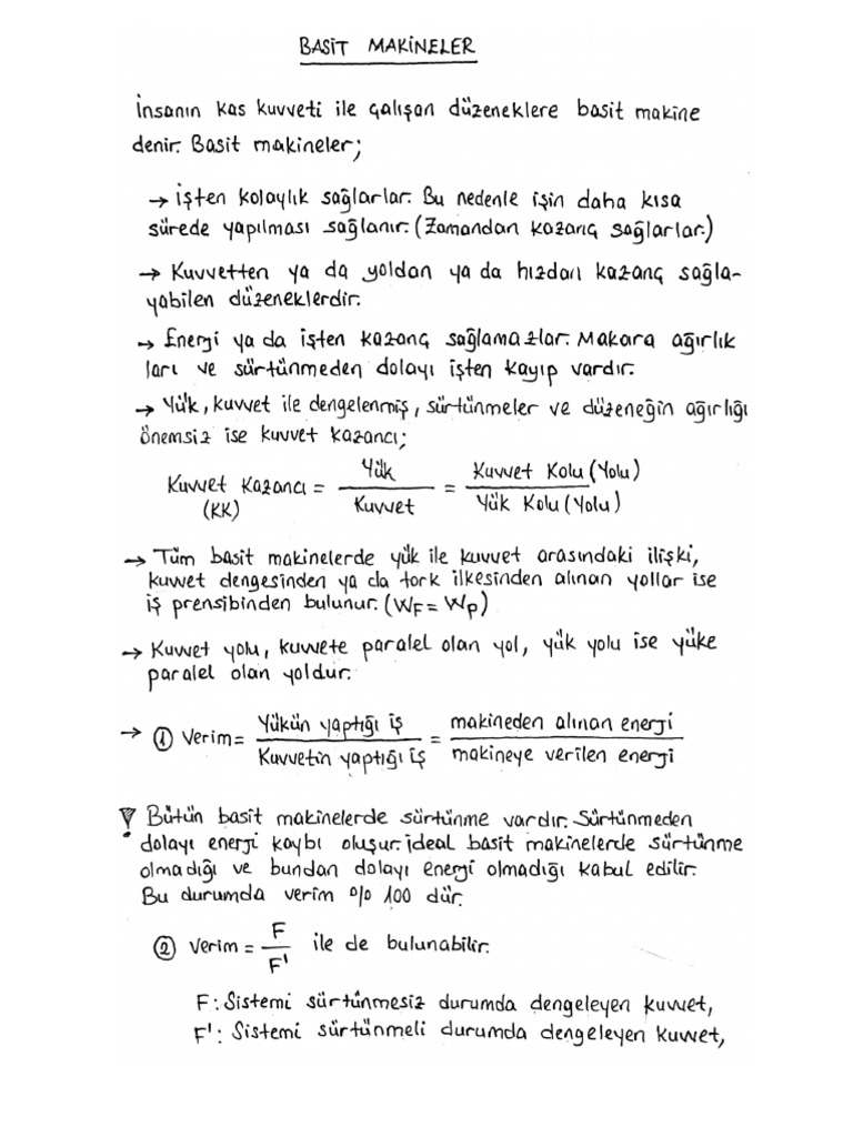 Basit Makineler | PDF