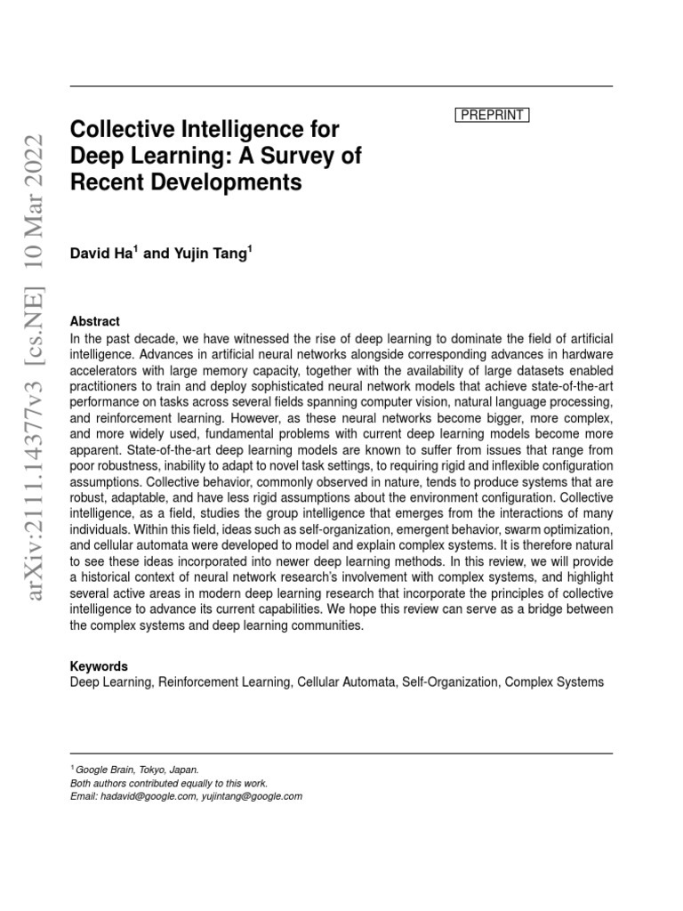 Deep Learning & Collective Intelligence | PDF | Deep Learning | Artificial Neural Network