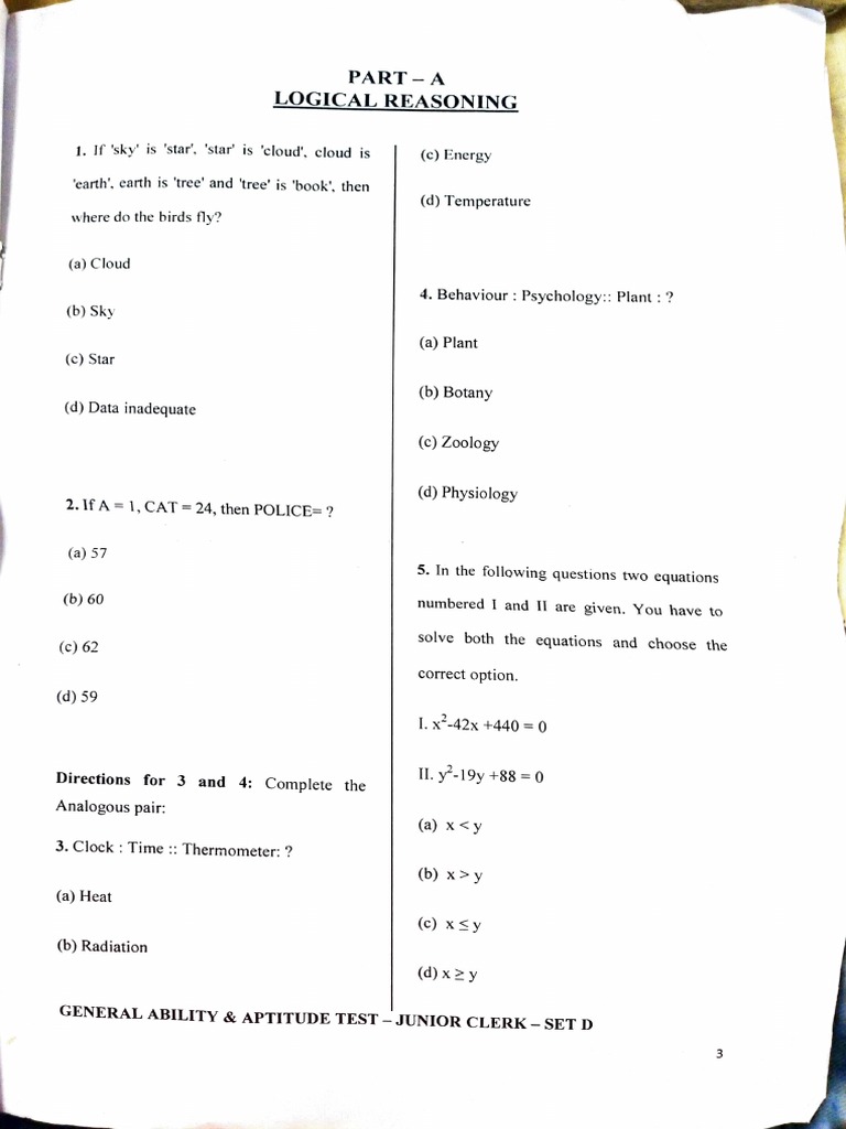 Cantt Board Varanasi Junior Clerk Exam Paper 2022 | PDF | World Wide ...