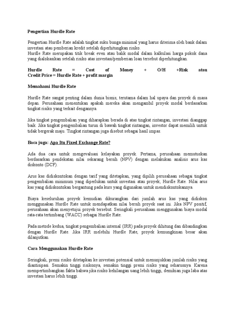 Hurdle Rate Retained Earning | PDF