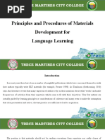 Principles and Procedures of Materials Development For Language ...