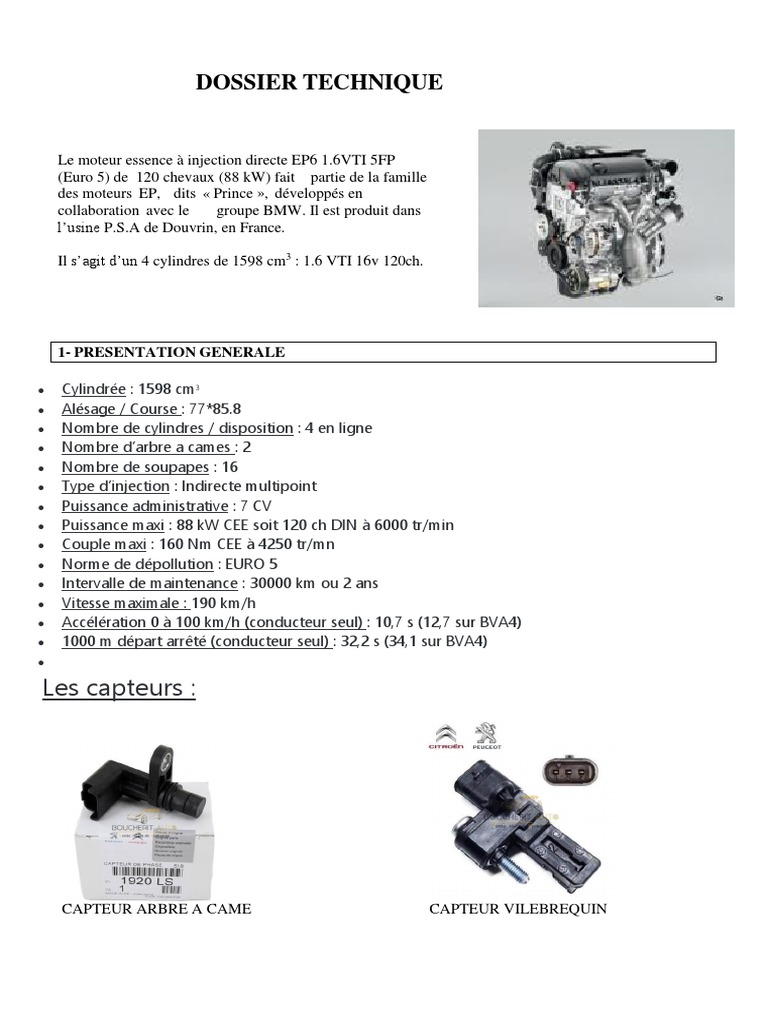Schema Moteur 1 6 Vti 120