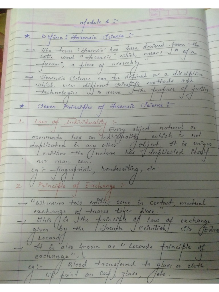 Module 1 FORENSIC SCIENCE | PDF