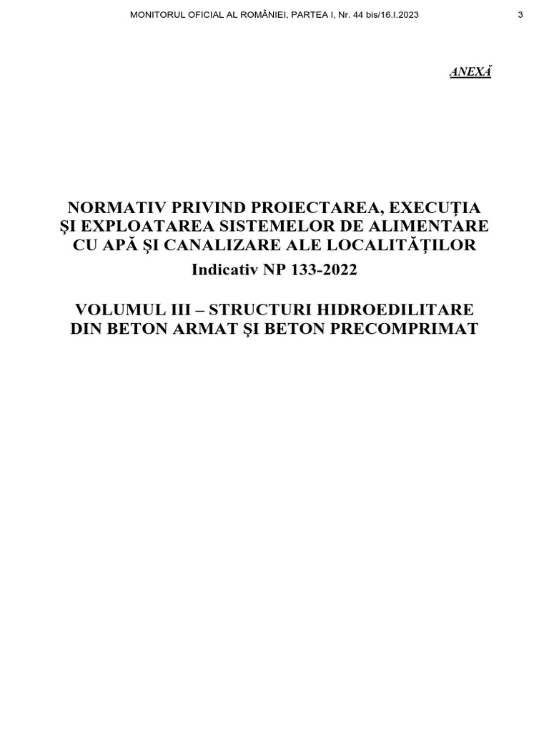 NP133-3-2022 - Structuri Hidroedilitare PDF | PDF