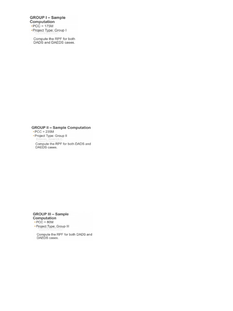 RPF Sample Computation | PDF