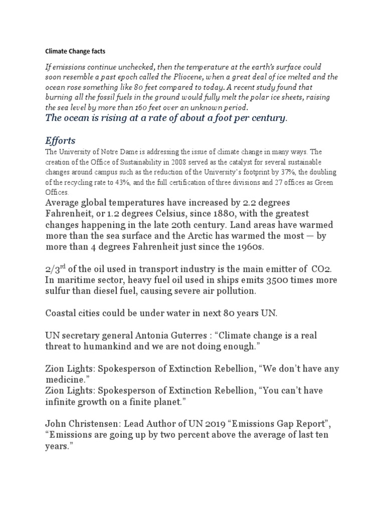 Climate Change Essay Material | PDF | Greenhouse Gas | Climate Change