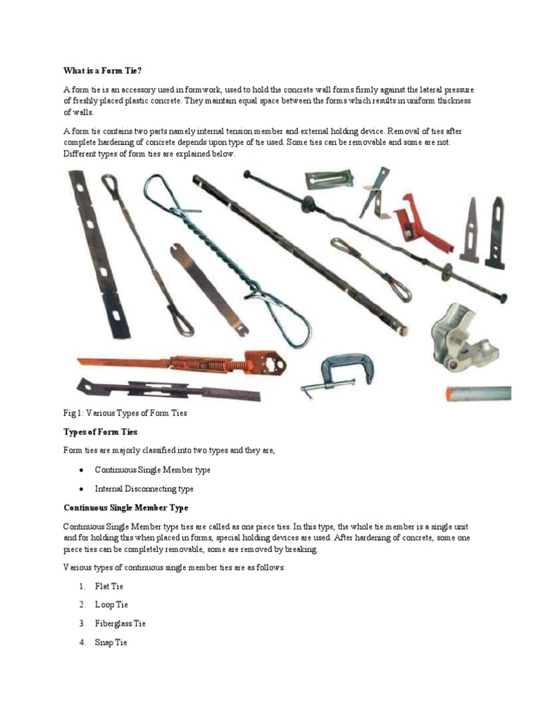What Is A Form Tie | PDF | Screw | Fiberglass