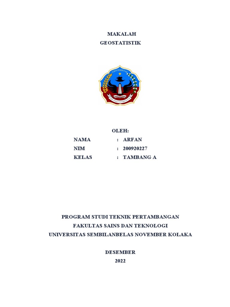 Geostatistik: Analisis Sebaran Nikel Kabaena | PDF