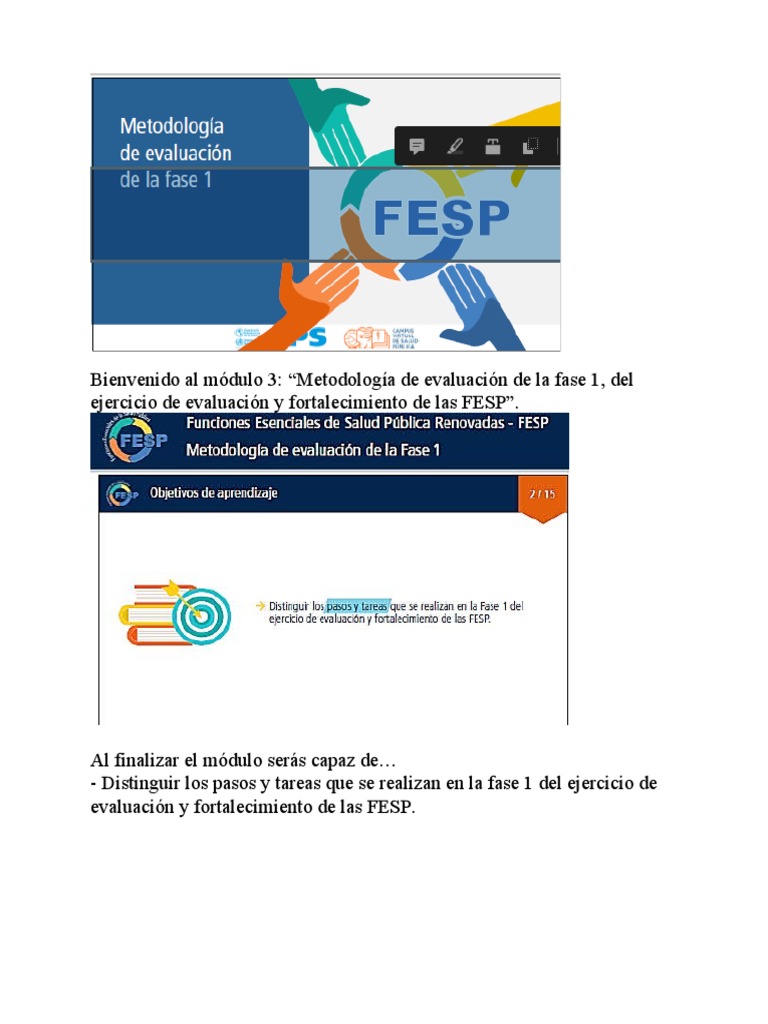 Modulo 1 Fesp | PDF | Evaluación | Cuestionario